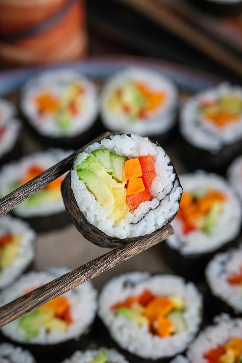 Rainbow Veggie Sushi Rolls Recipe | Simple & Easy To Make